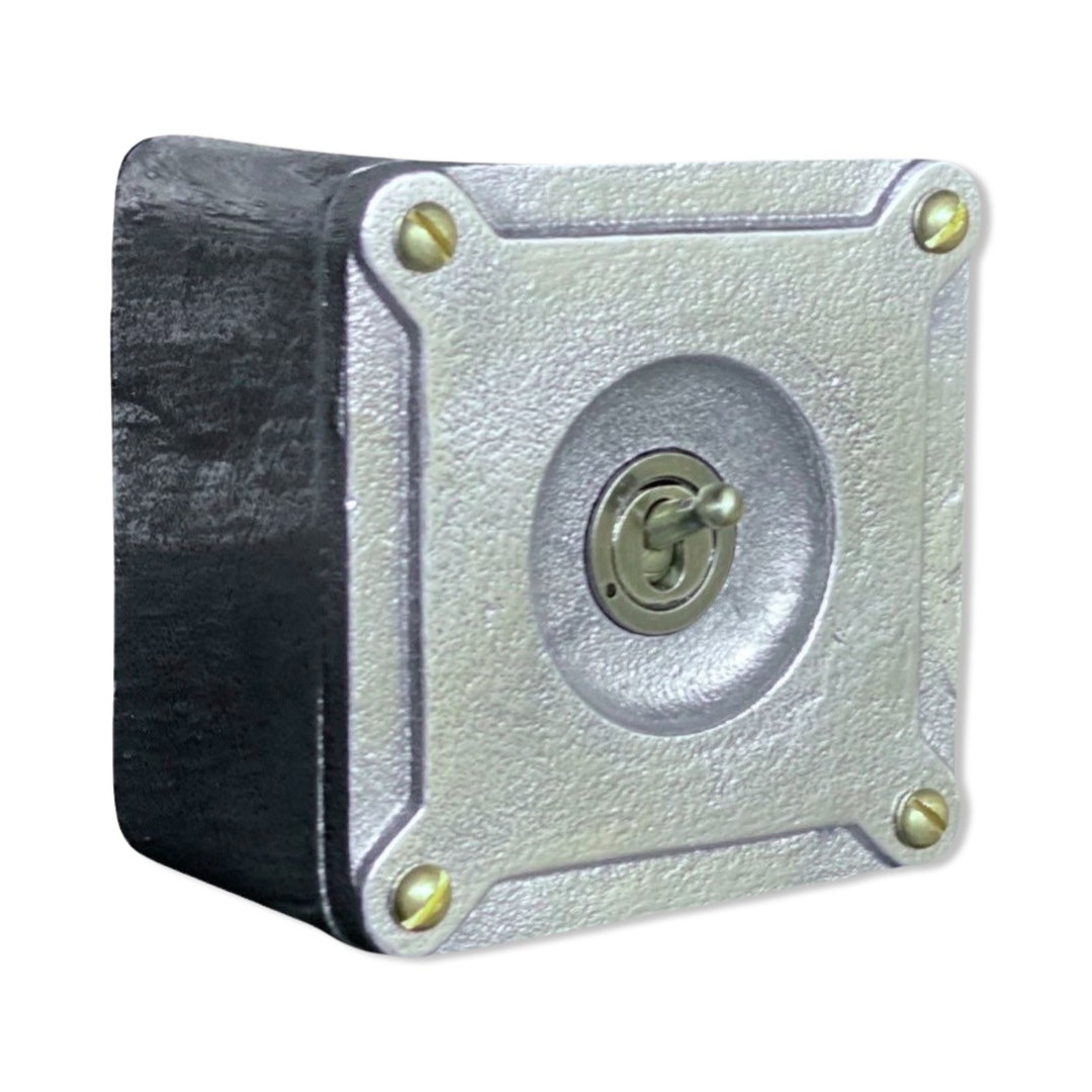 XL Single Gang Solid Cast Metal Conduit Light Switch Industrial 2 Way ...