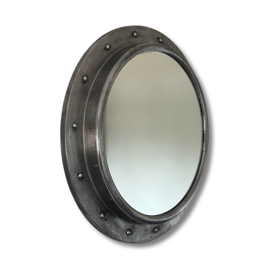 Oversized XL Mirror Solid Cast Nautical Industrial US Navy Deck Yacht ...