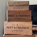 Storage Wooden Boxes Moët & Chandon Champagne Crates Natural Finish ...