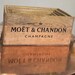 Storage Wooden Boxes Moët & Chandon Champagne Crates Natural Finish ...