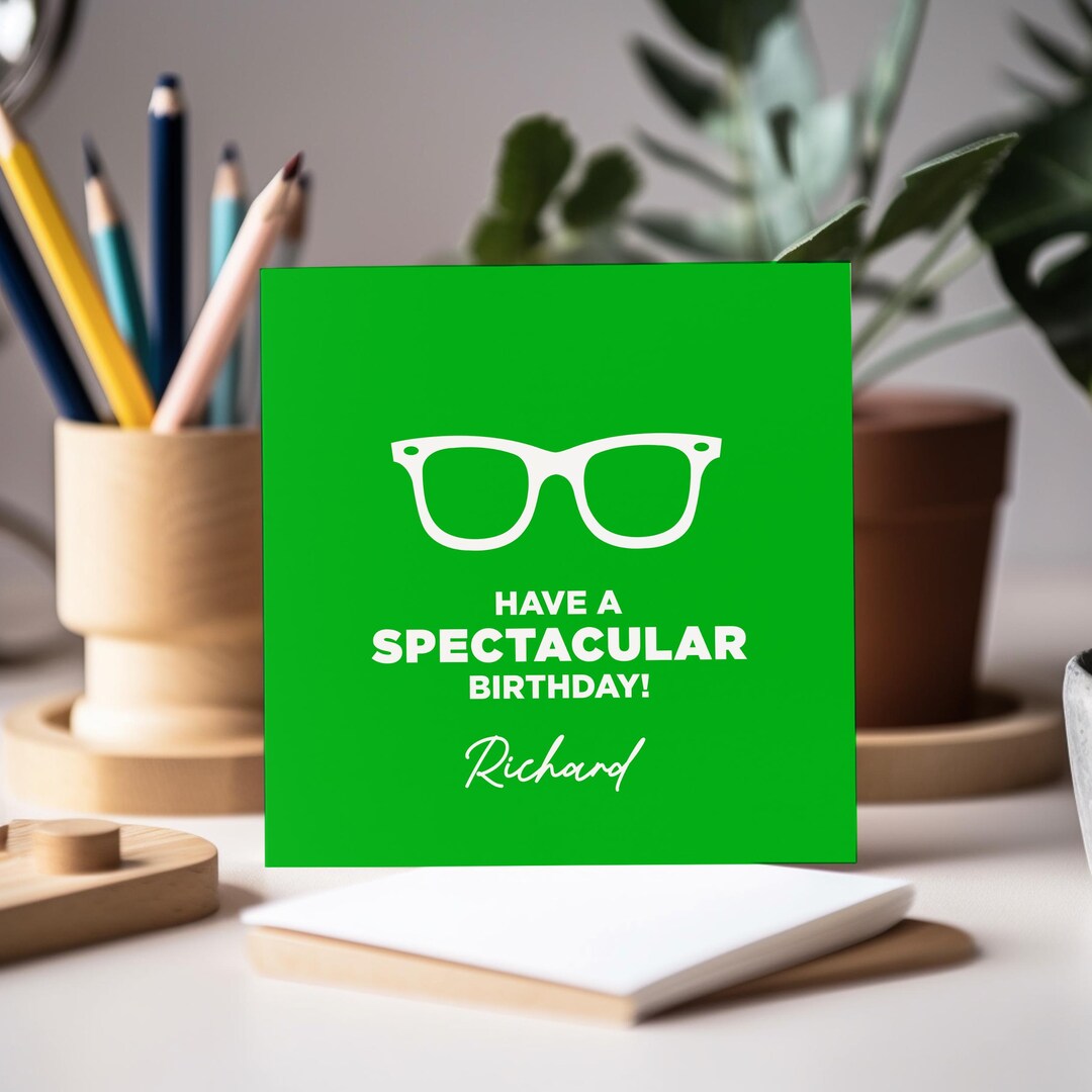 Spectacular Glasses Birthday Card: Funny Pun Card - Etsy