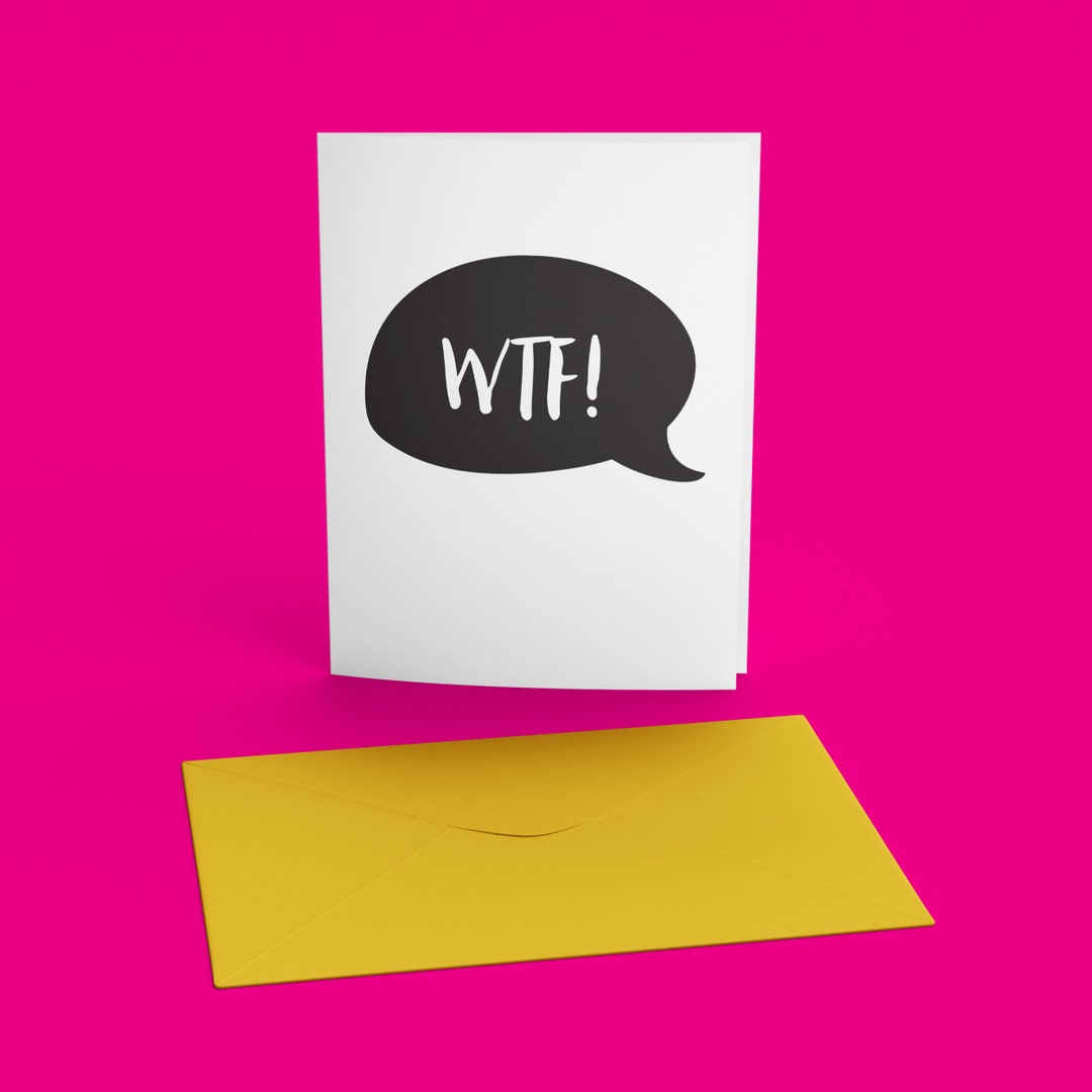 WTF / Greeting Card / Congratulations Card / Well Done Card - Etsy