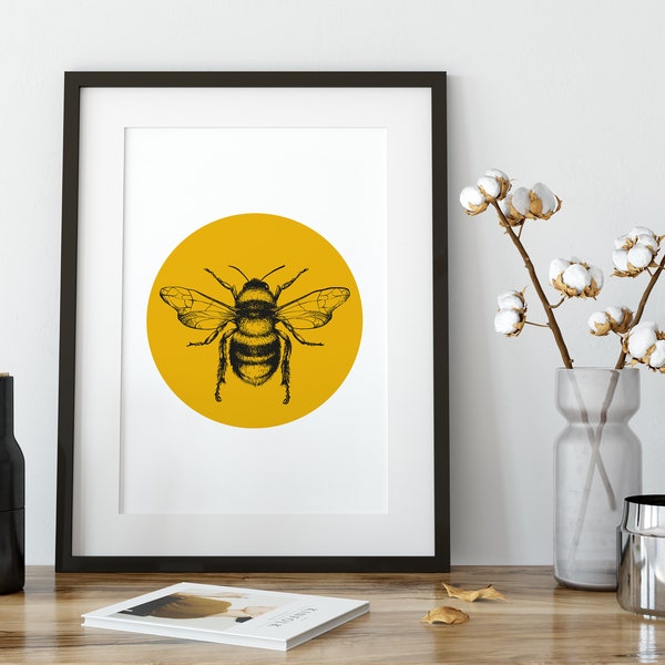 Bee Print - Etsy UK