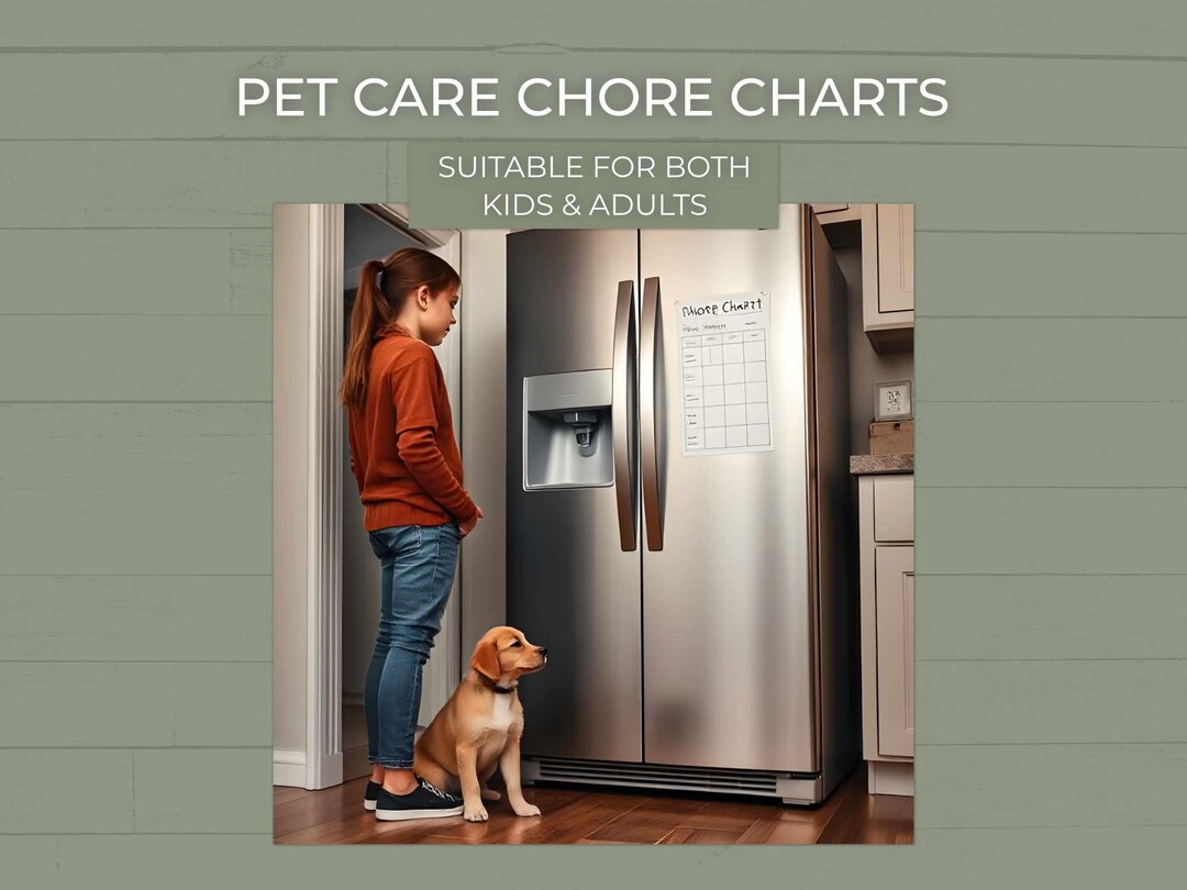 Pet Daily Chore Charts | Daily Checklist for Kids & Adults | Printable ...