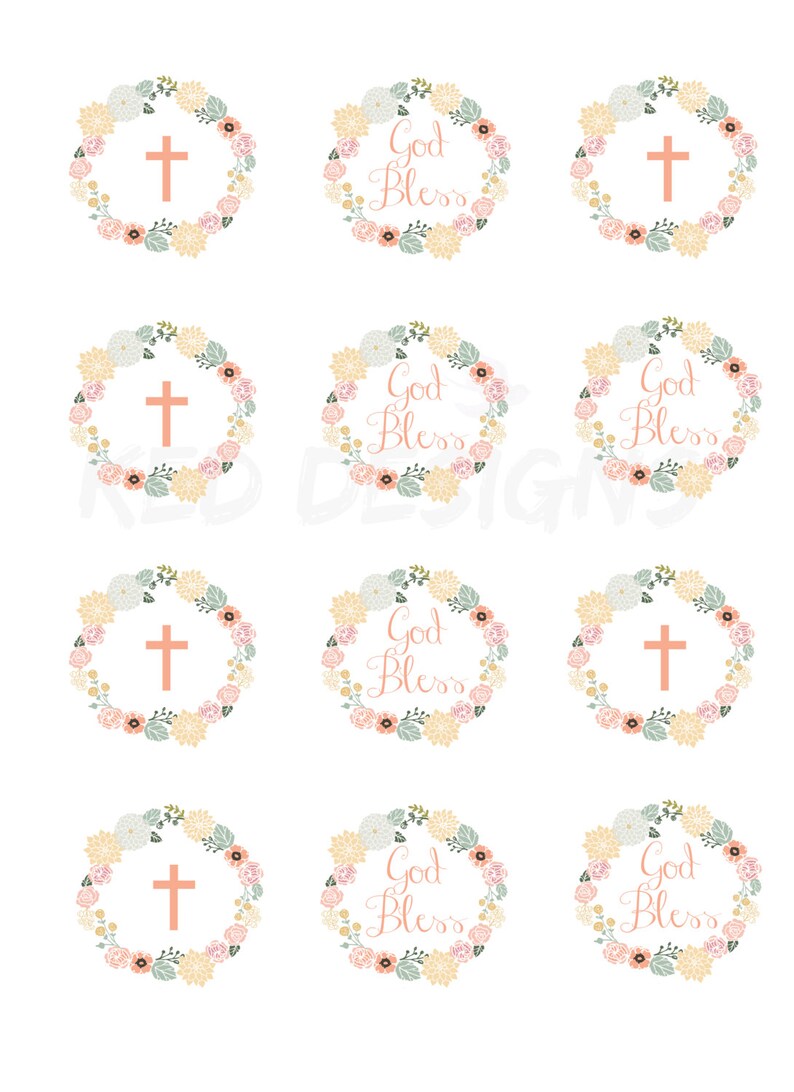 Printable-christening-baptism-dedication-cupcake Toppers-personalize ...