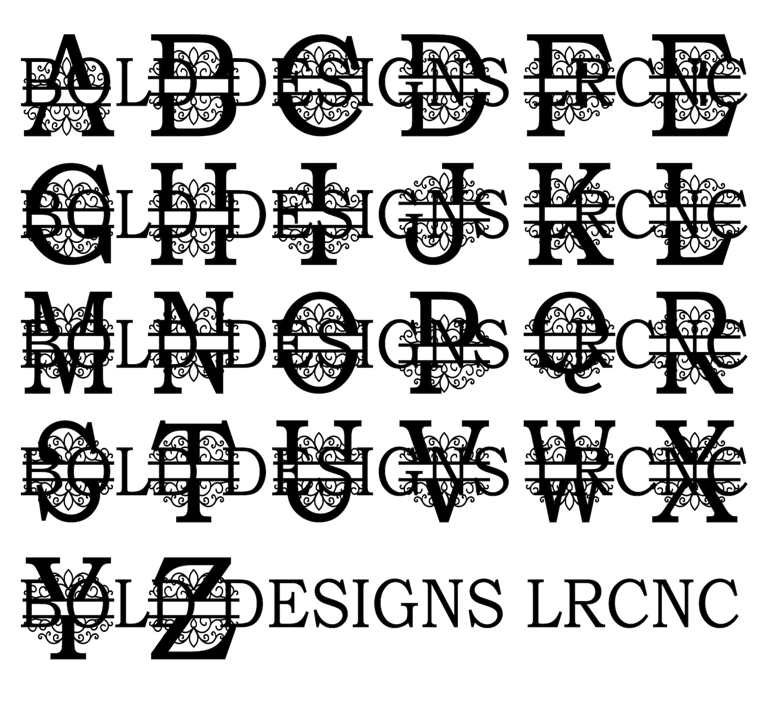 FILIGREE MONOGRAM Svg Files Cnc Plasma - Etsy