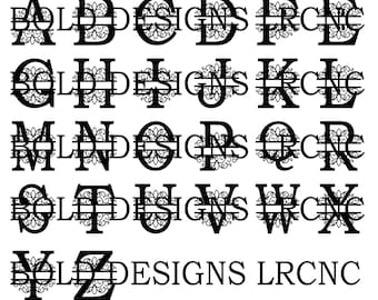 FANCY MONOGRAM Svg Dxf Files Cnc Plasma - Etsy