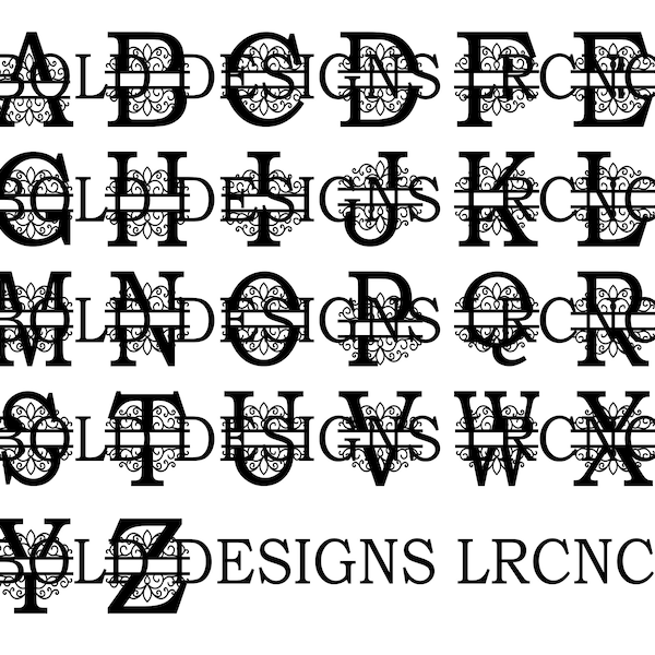 Filigree Monogram - Etsy