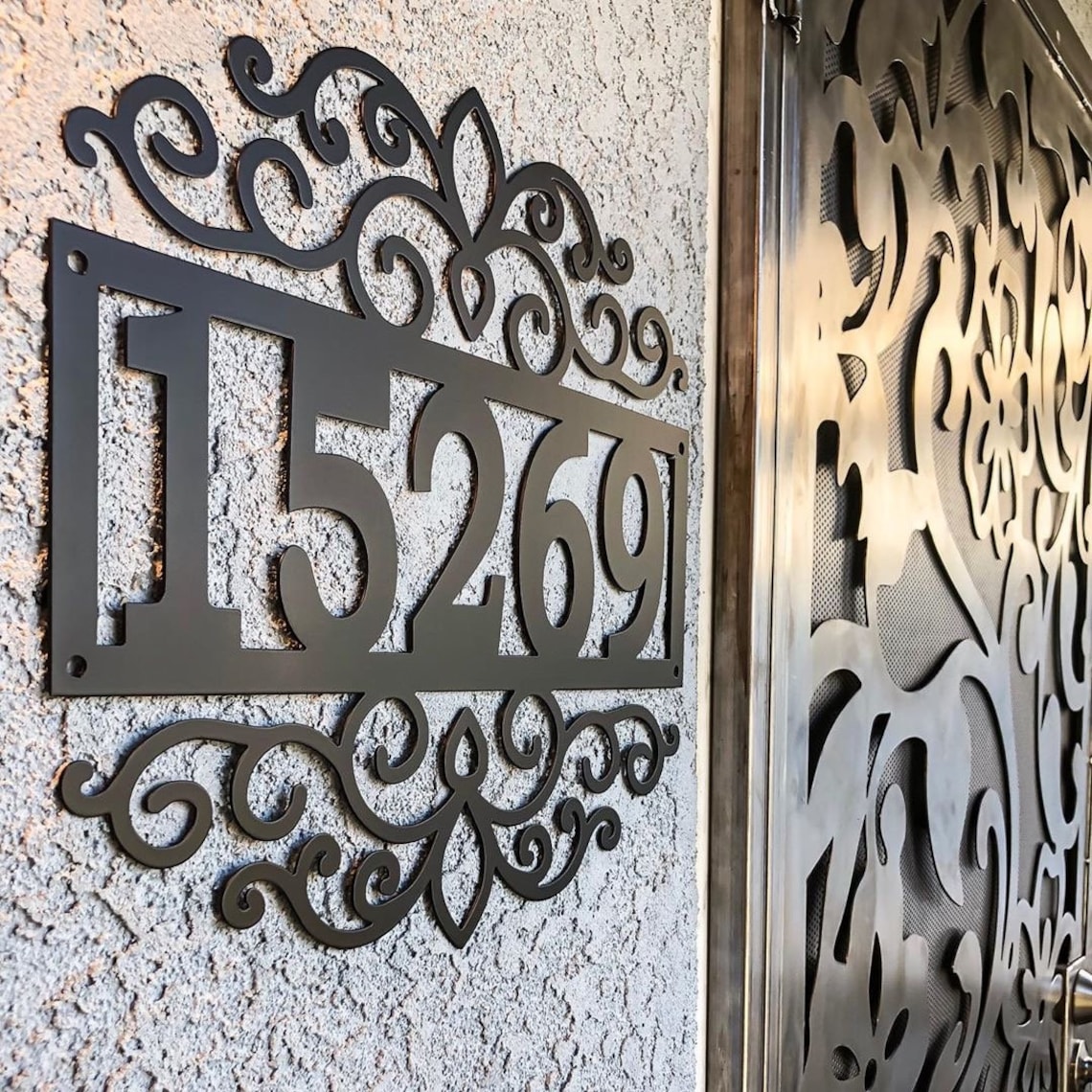 Address Name Plaque Monogram Sign Svg Dxf Cut Files 6pk - Etsy