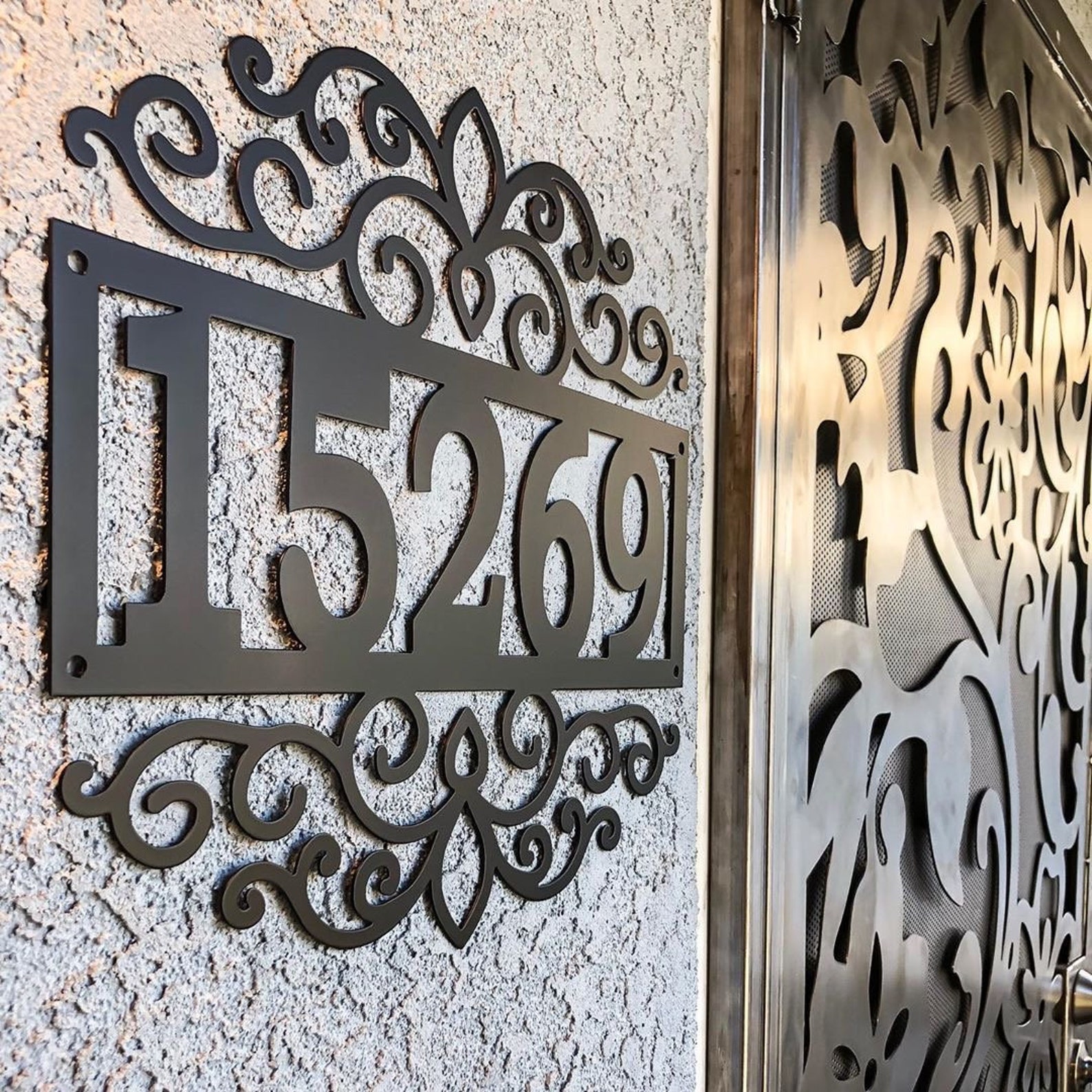 Address Name Plaque Monogram Sign Svg Dxf Cut Files 6pk - Etsy