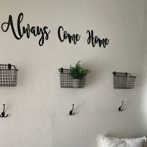 Always Come Home Metal Entry Way Sign - Etsy