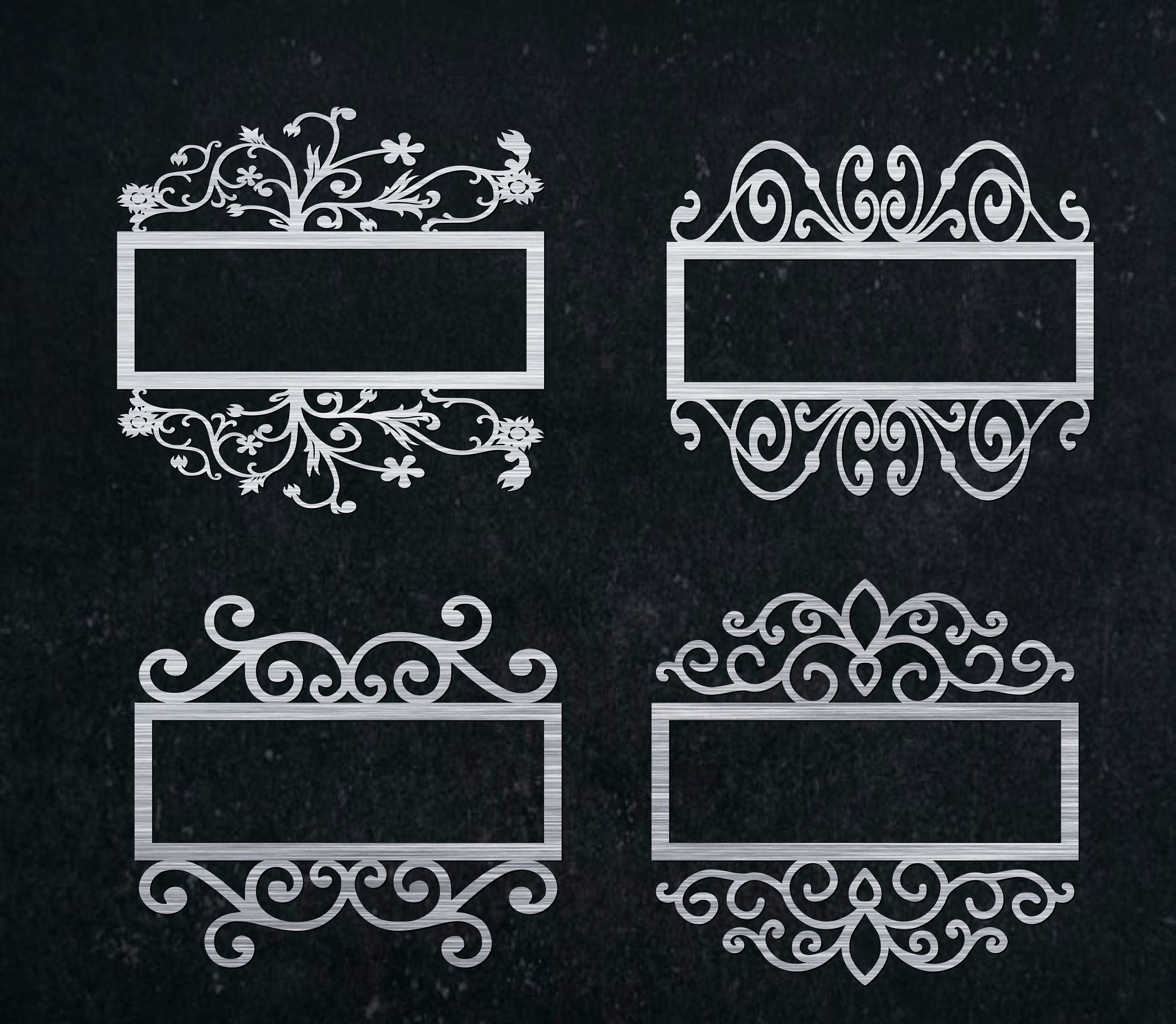 Address Name Plaque Monogram Sign Svg Dxf Cut Files 6pk - Etsy