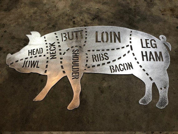 Pig Butchers Meat Cuts Svg Dxf Cnc Plasma Laser | Etsy