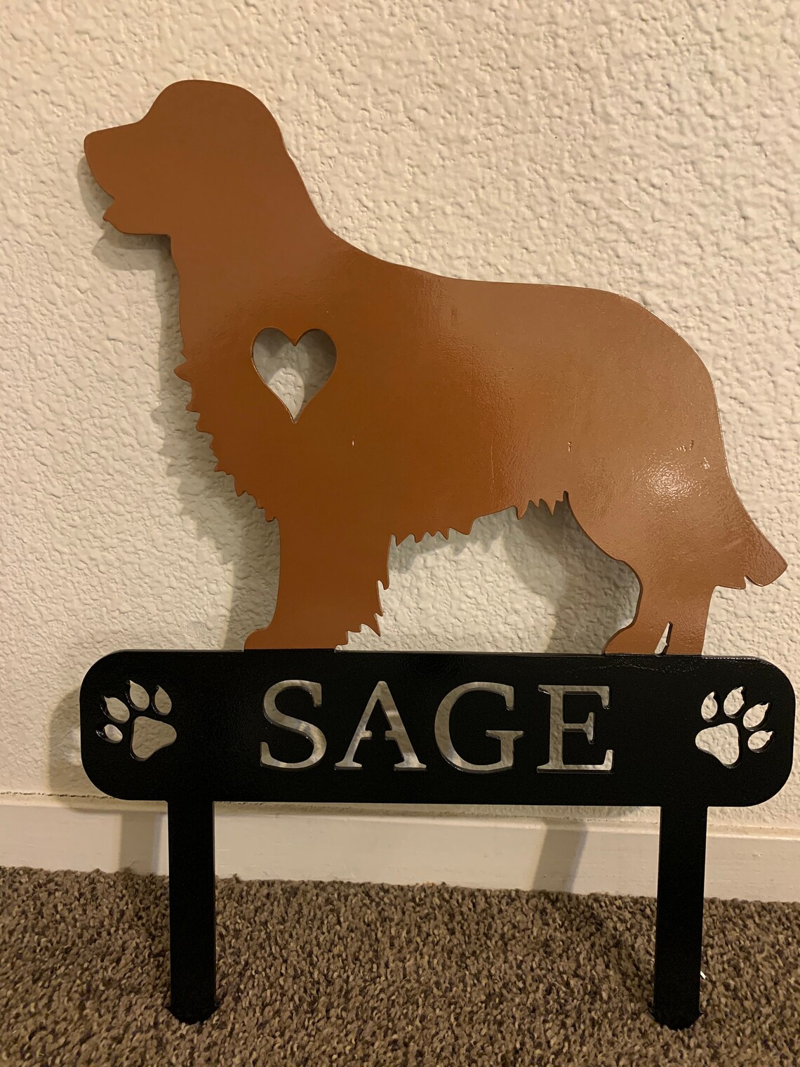 Dog Golden Retriever Plaque Blank Svg Dxf Cnc Plasma - Etsy