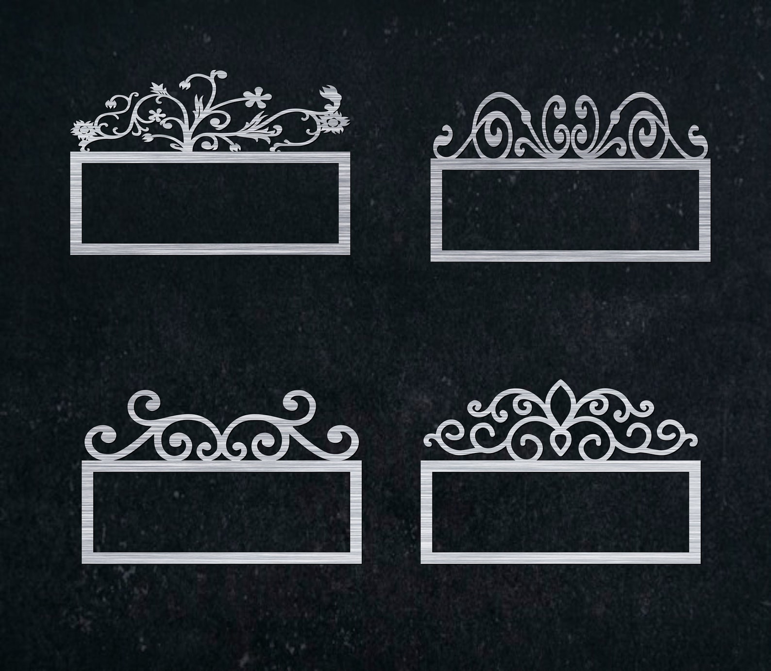 Address Name Plaque Monogram Sign Svg Dxf Cut Files 6pk - Etsy