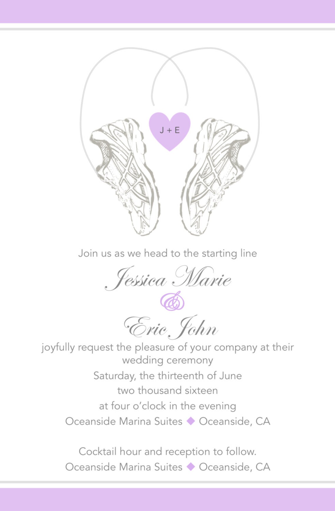 Runner Wedding Invitation - Etsy