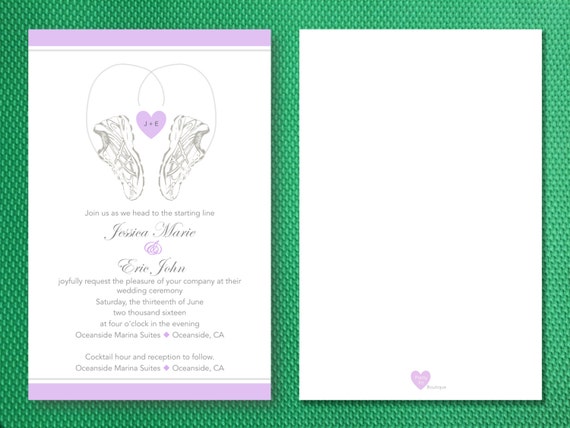 Runner Wedding Invitation | Etsy