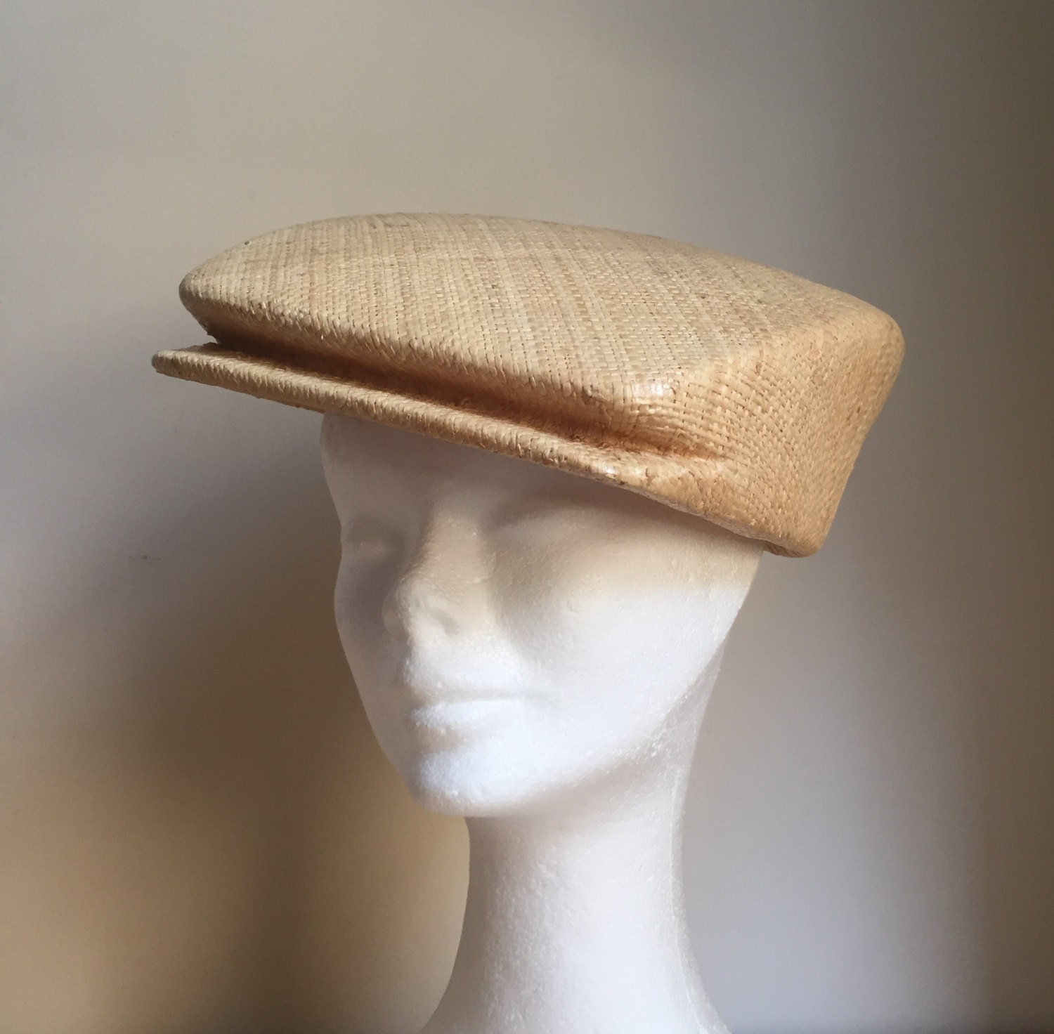 Womens and Mens Raffia Straw Square Hat, Casual Hat, Futuristic Hat ...