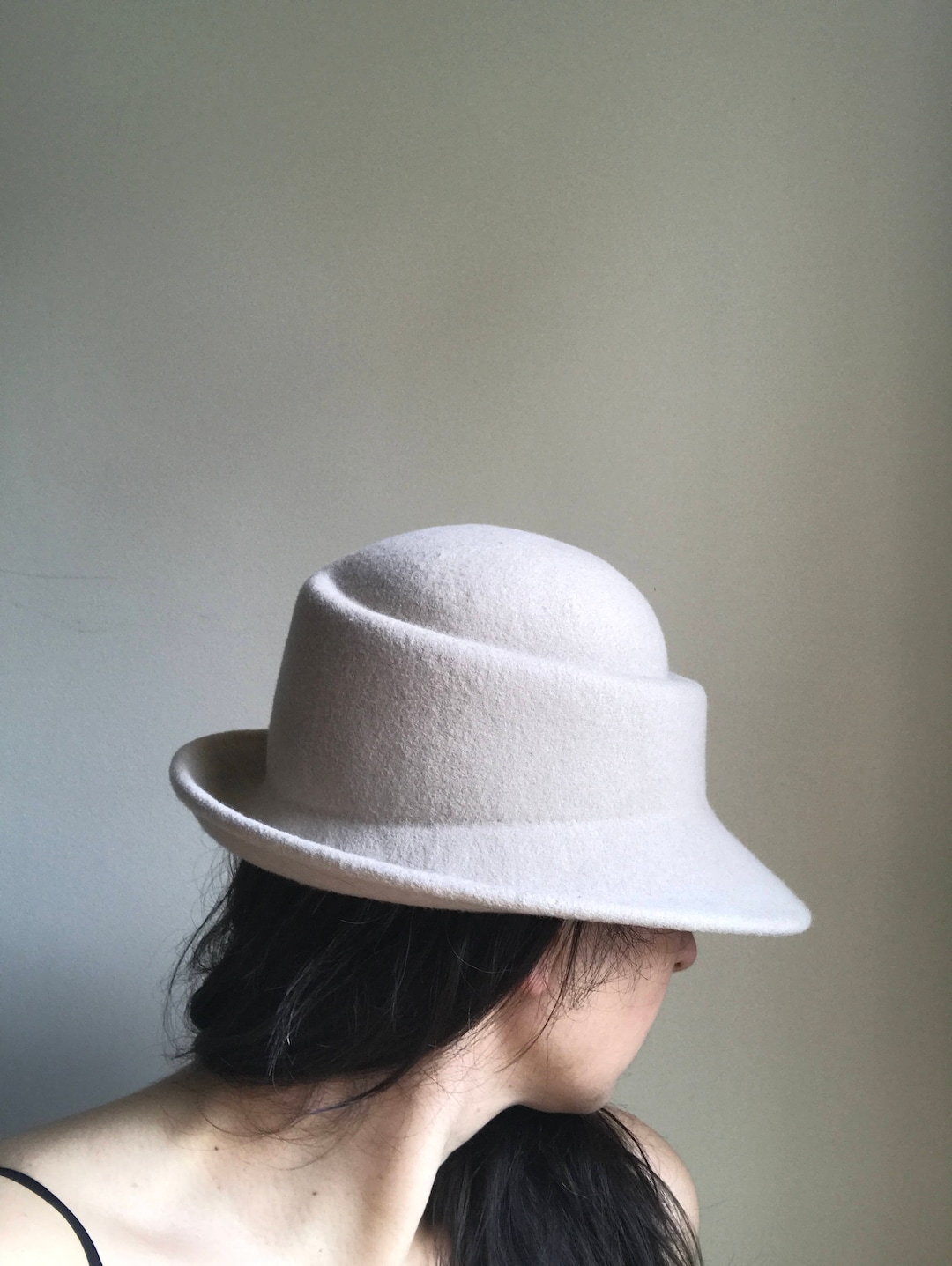 Women’s Alabaster Asymmetric Crown Shape With up Turned Brim - Etsy