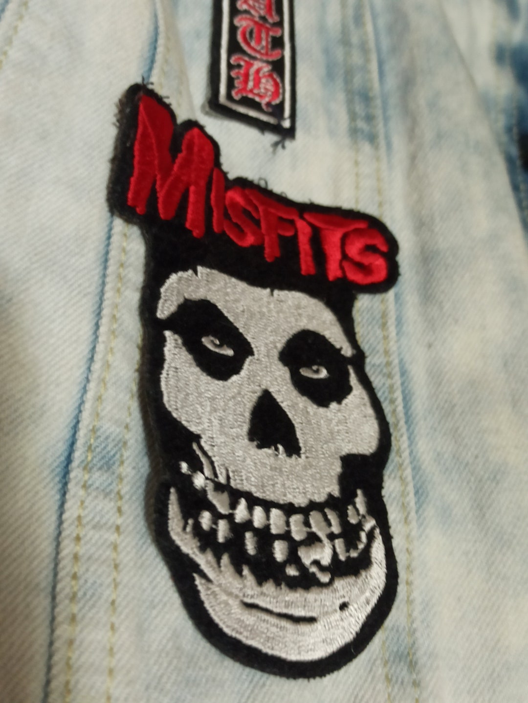 Misfits, Vintage 90s, Used Sew on Patch, Embroidered on Velvet Patch, Old School, for Your ...