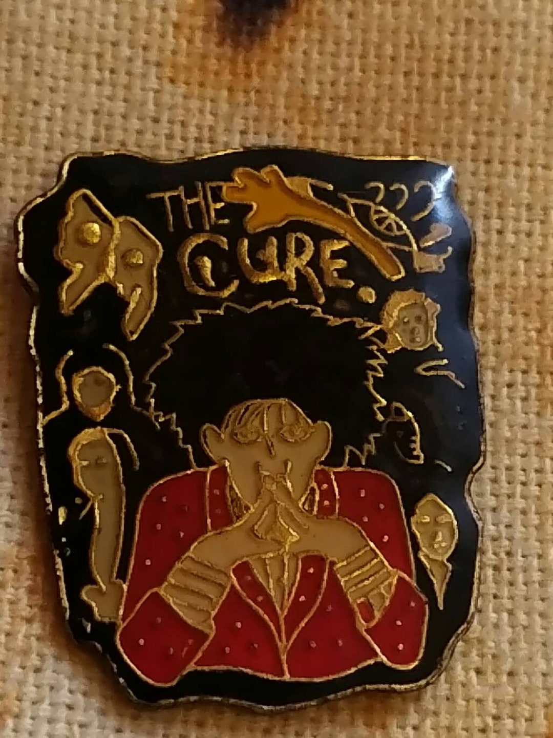The Cure, Vintage-Kristall-Pin aus den 80er Jahren, für echte Sammler ...