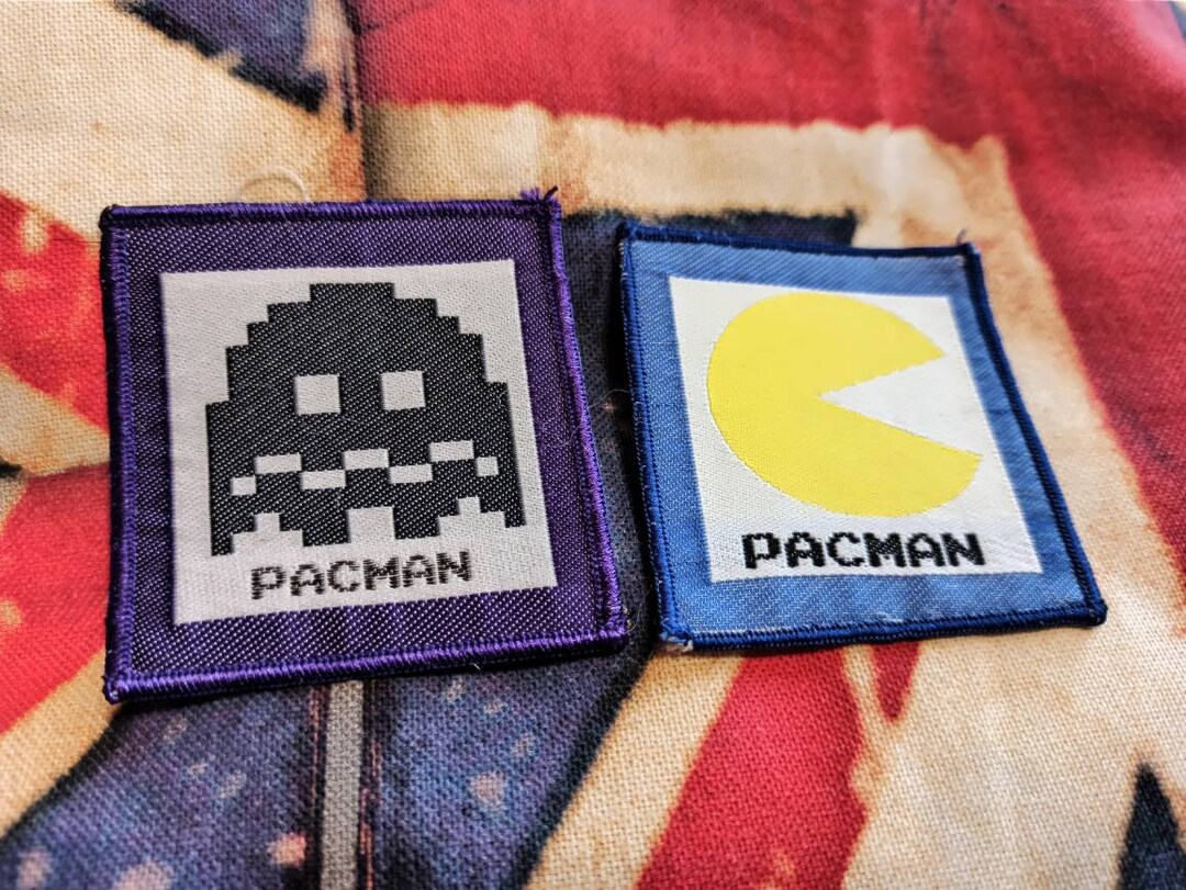 Pacman-Lot mit 2 Vintage-Patches aus den 00er-Jahren, seltenes Objekt ...