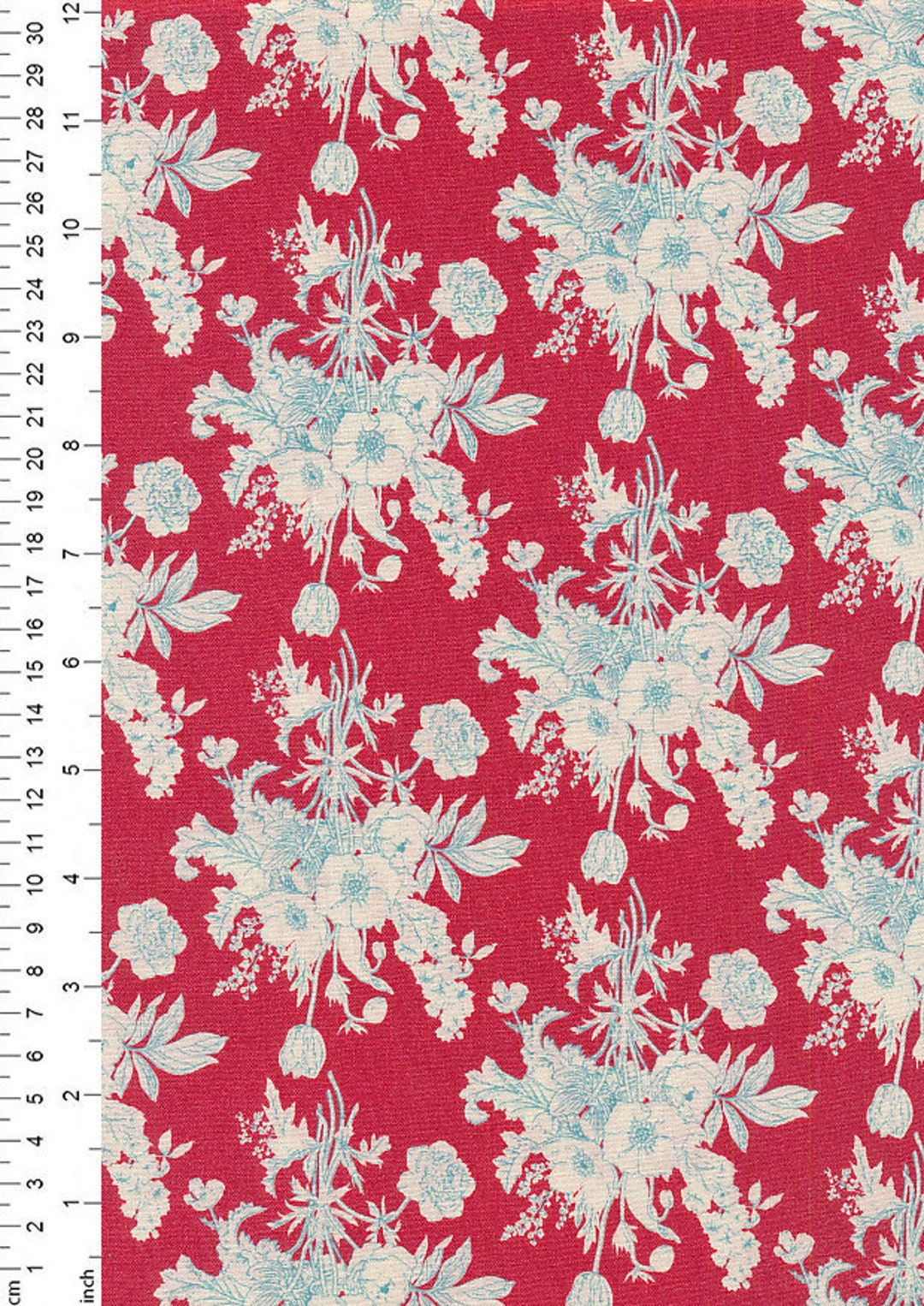 1/2 METRE Tilda Cottage Collection Botanical Red Quilting Fabric ...