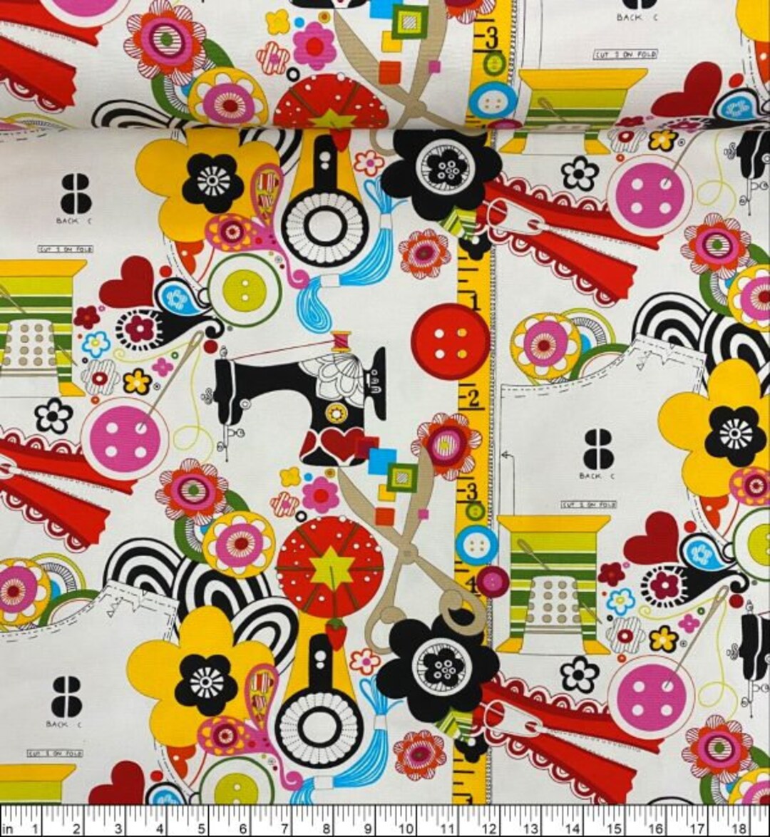 1/2 METRE Alexander Henry Sew Now Sew Wow Cotton Fabric Sewing Notion ...