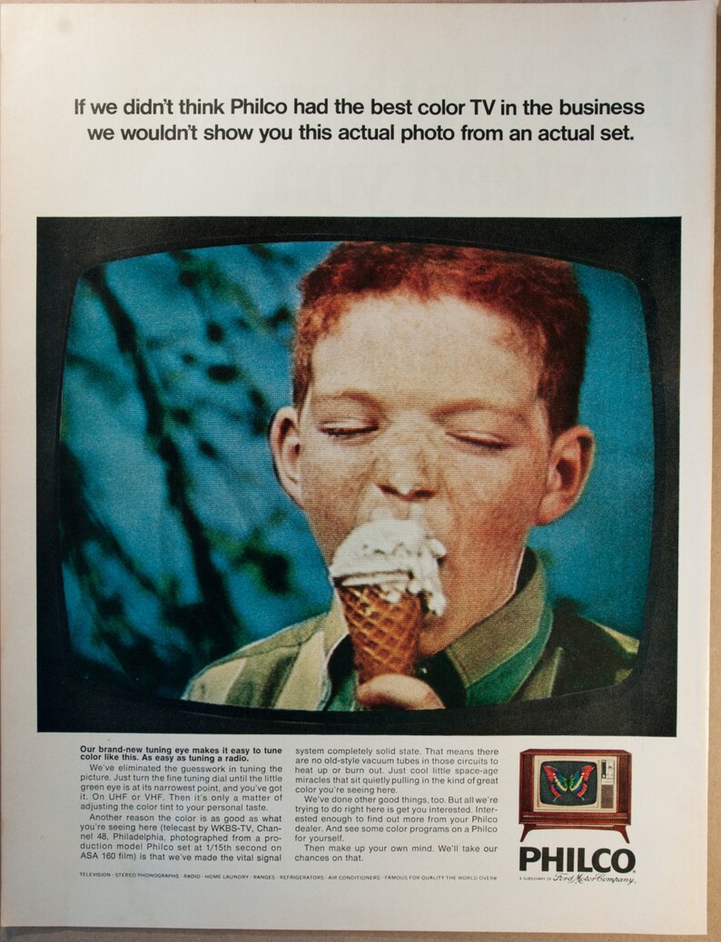 Philco Color TV Ad From 1967 (AD67-01) - Etsy