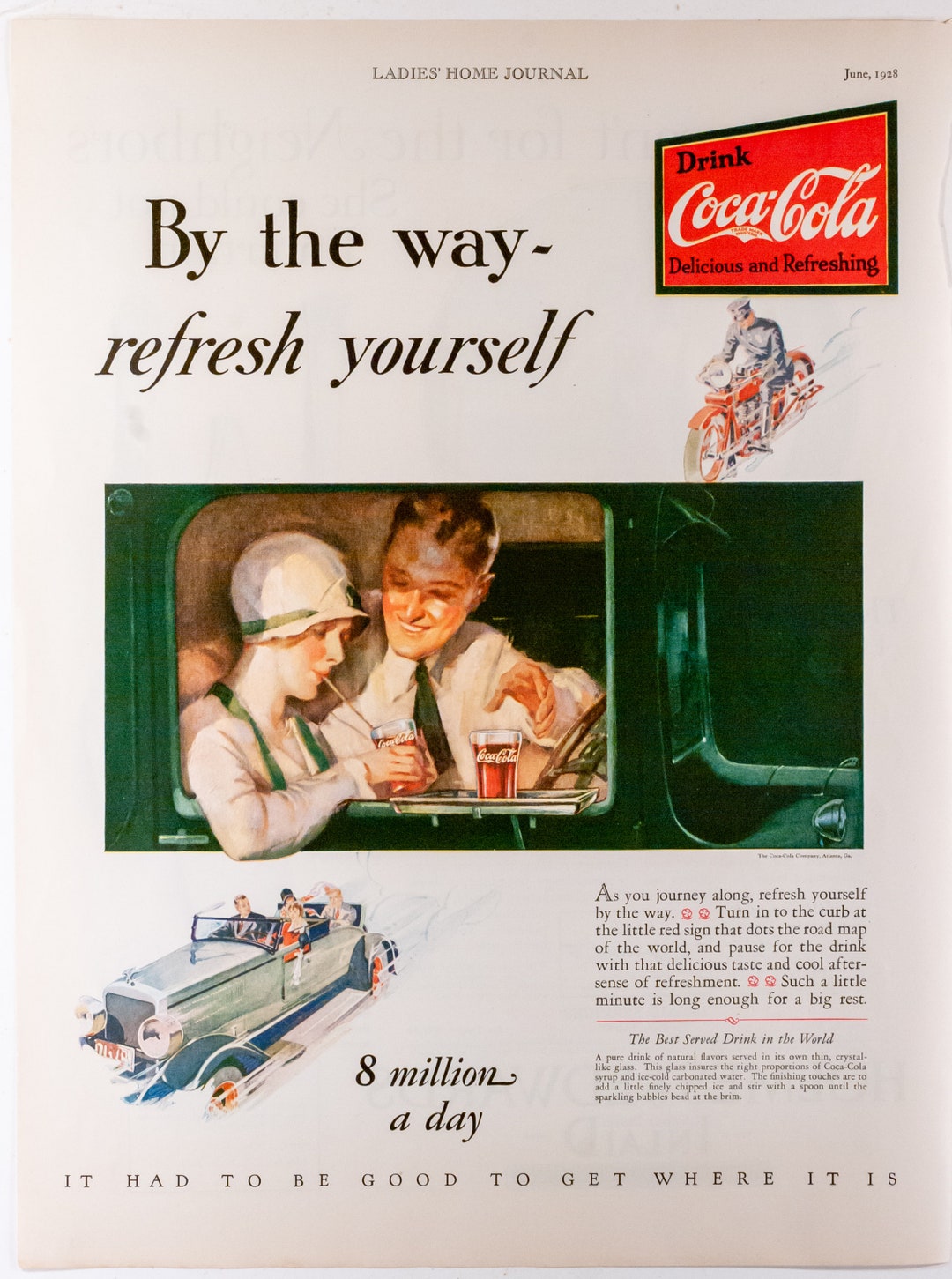 Coca-cola Ad From 1928 (28-LHJ-014) - Etsy