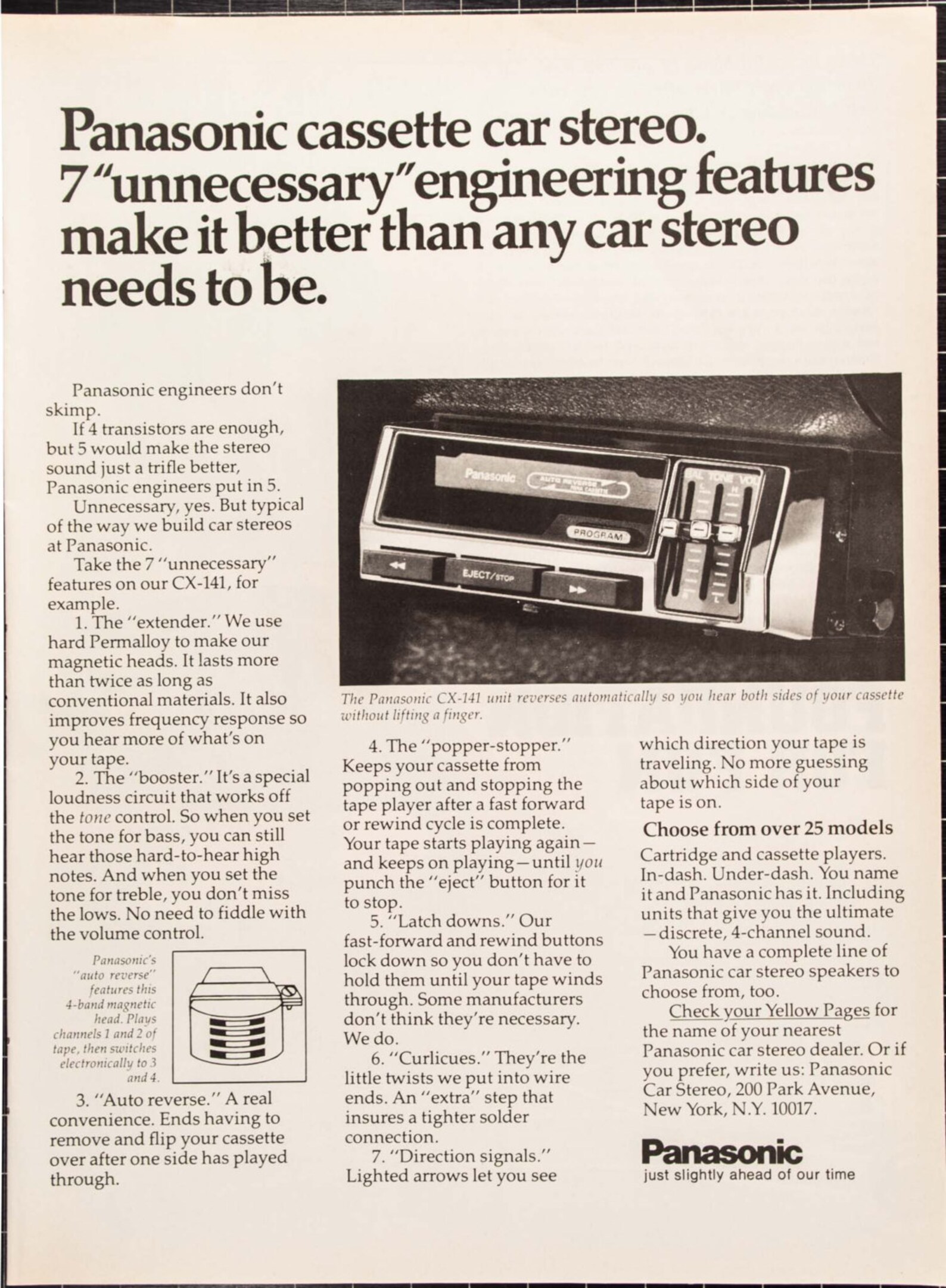 Panasonic Cassette Car Stereo Ad From 1975 (HR75-02) - Etsy