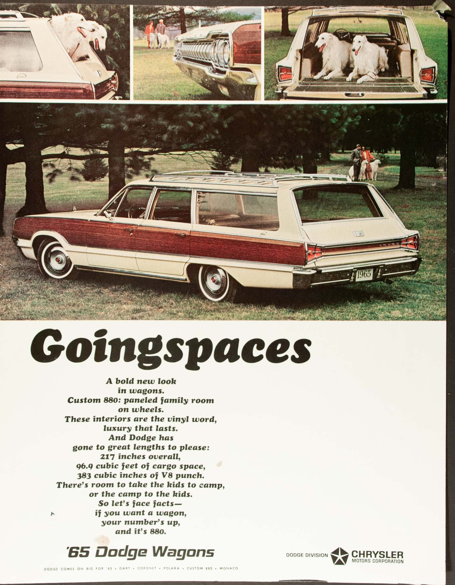 1965 Dodge Custom 880 Station Wagon Ad 65-PO-02 - Etsy