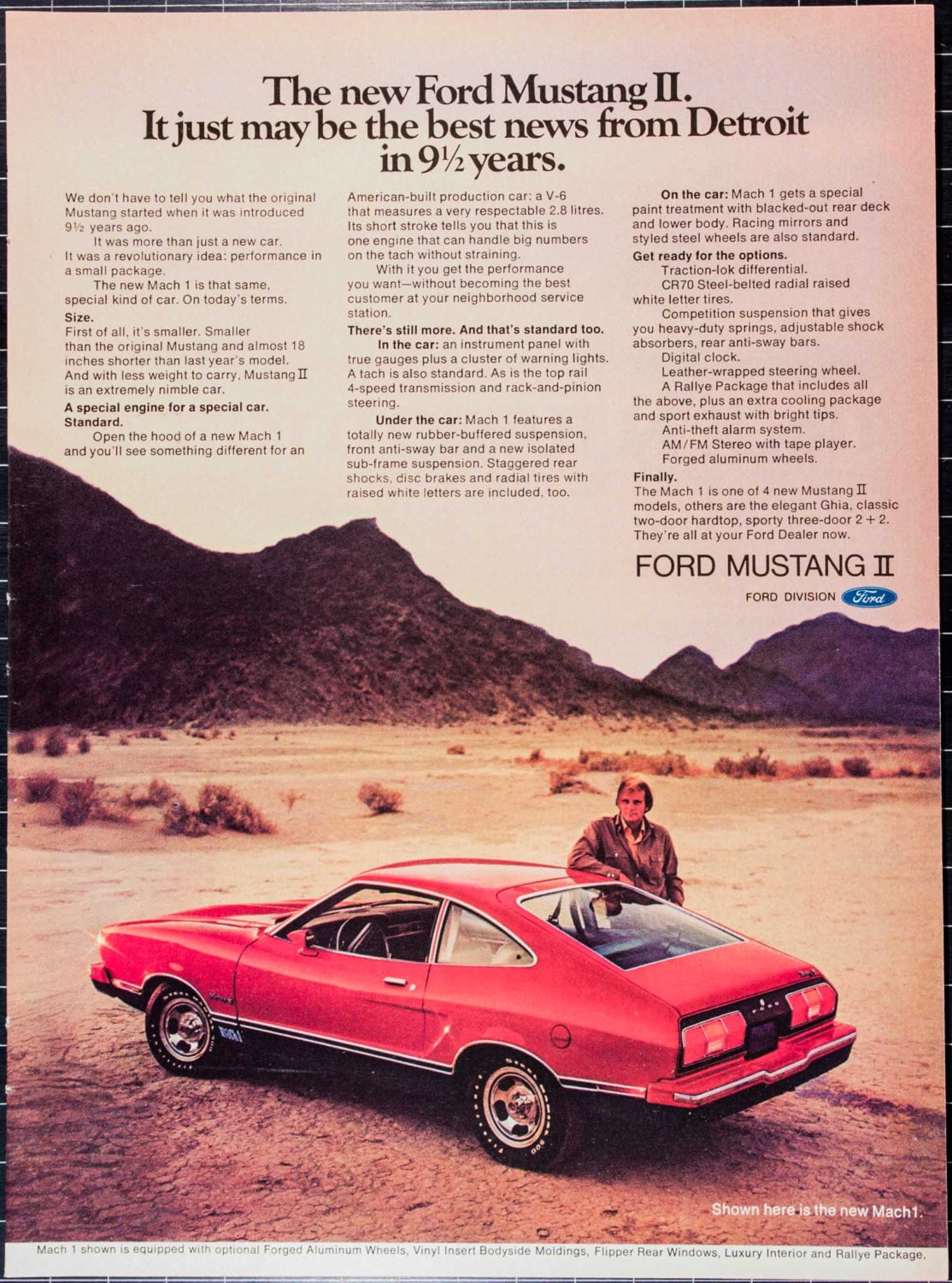 1974 Ford Mustang II Mach 1 Ad (HR74-12) - Etsy