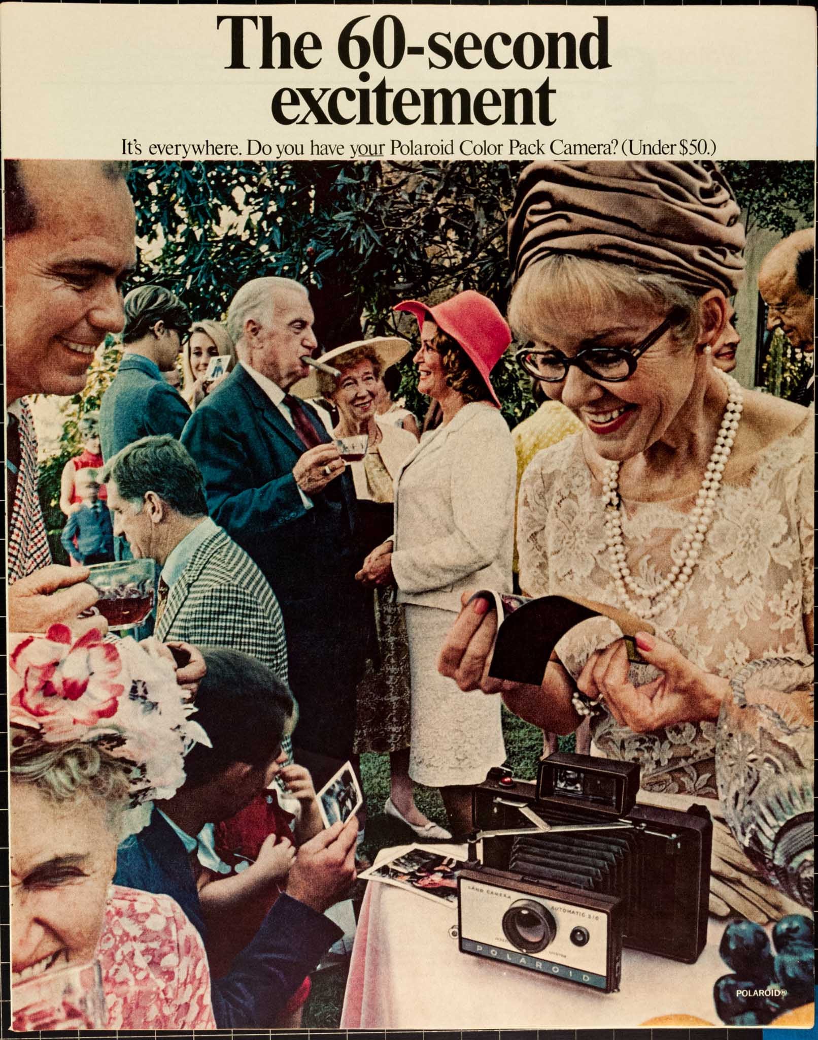 Vintage 1968 Polaroid Color Pack Ad (PO-68-234) - Etsy