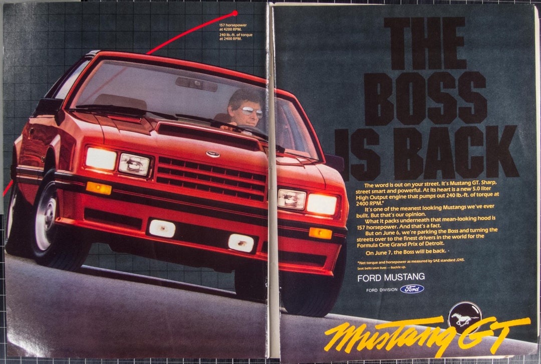 1982 Ford Mustang GT Ad From 1982 RT82-103 - Etsy