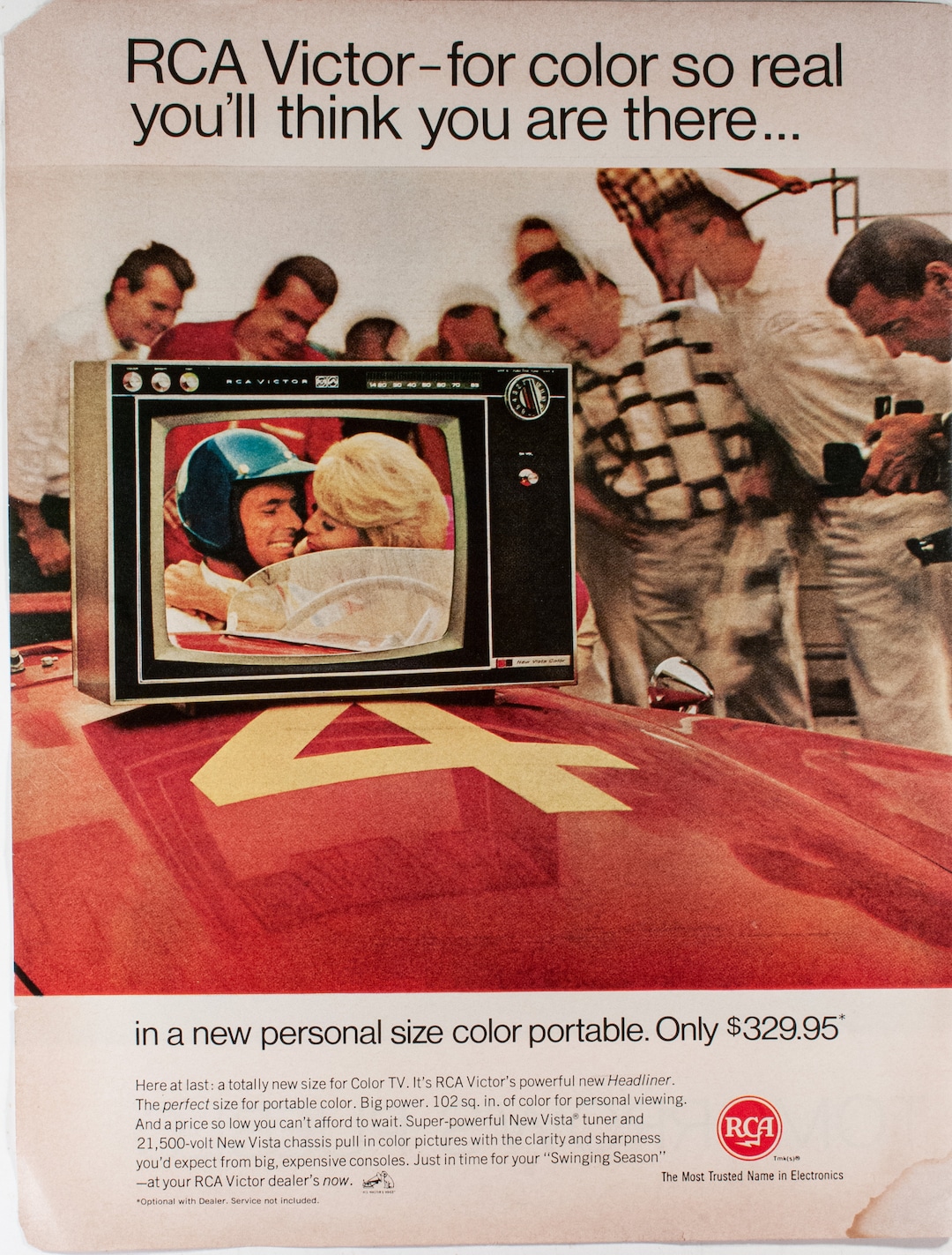 RCA Victor TV Ad From 1967 - Auto Racing Motif (1967LIF-103) - Etsy