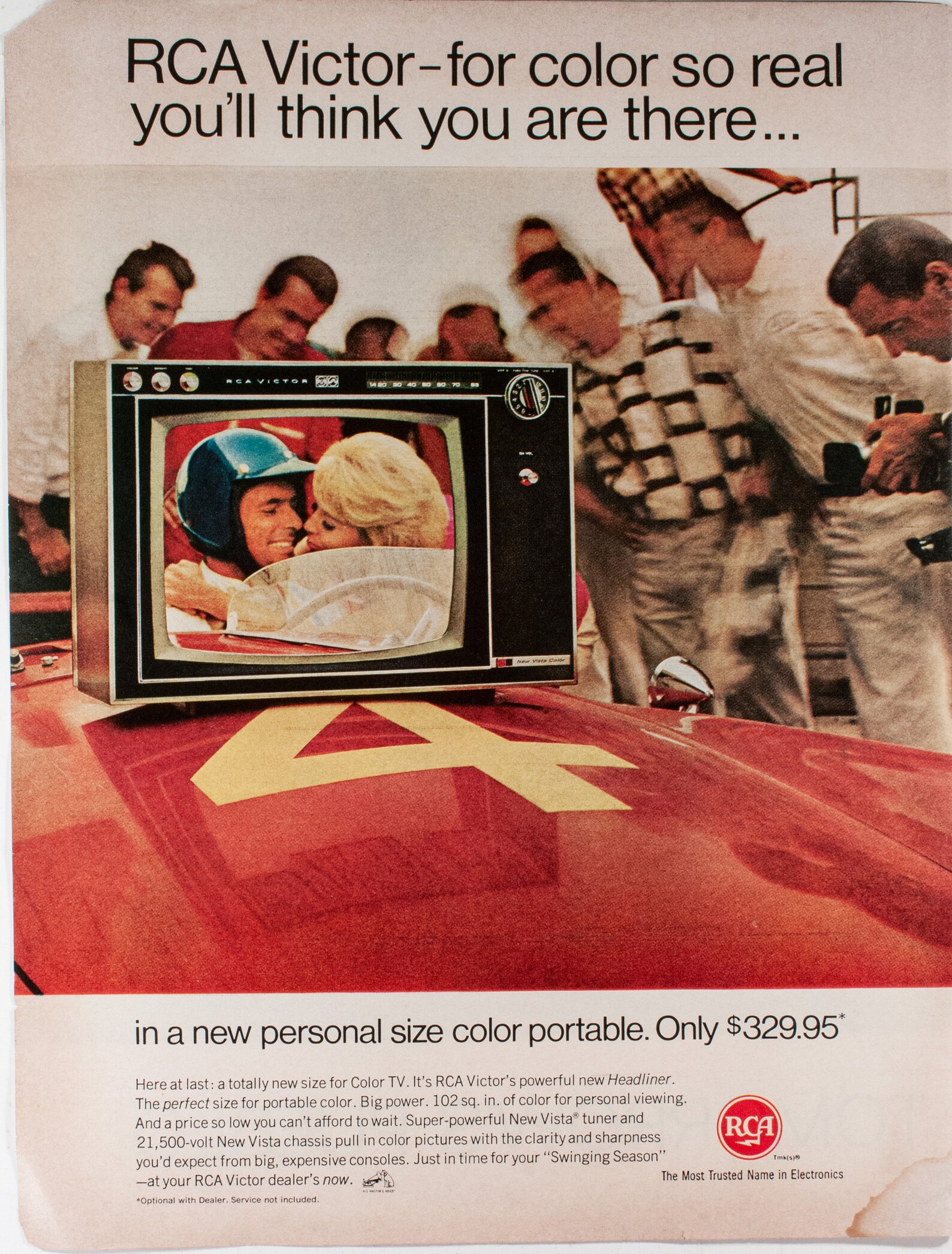 RCA Victor TV Ad From 1967 - Auto Racing Motif (1967LIF-103) - Etsy