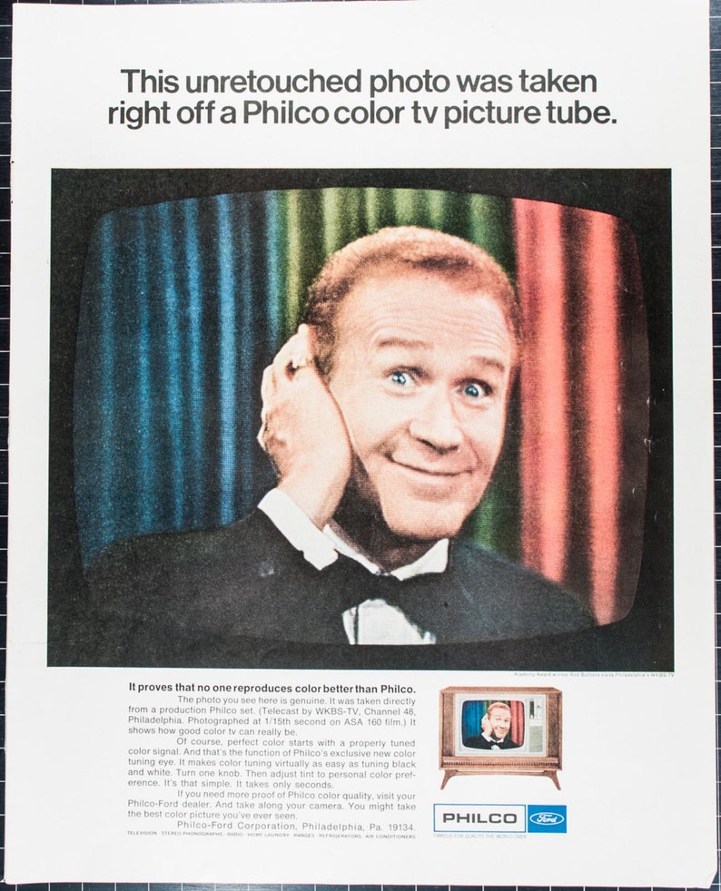 Vintage 1967 Philco Color TV Featuring Red Buttons (67 POST-60) - Etsy