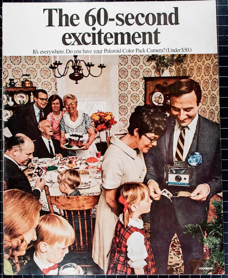 Vintage 1968 Polaroid Camera Ad (68 POST-151) - Etsy
