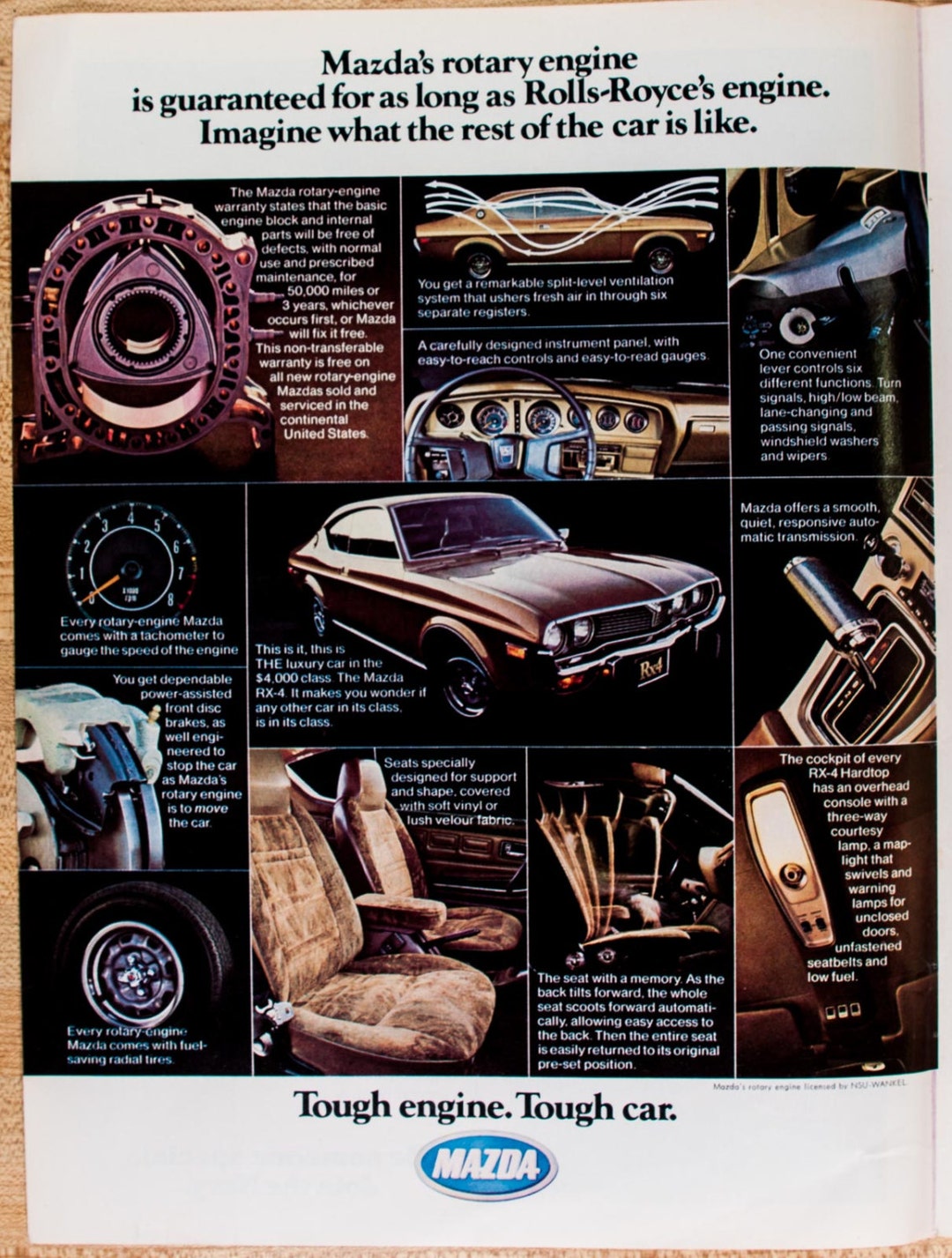 1975 Mazda RX-4 Ad From 1975 (AD150) - Etsy