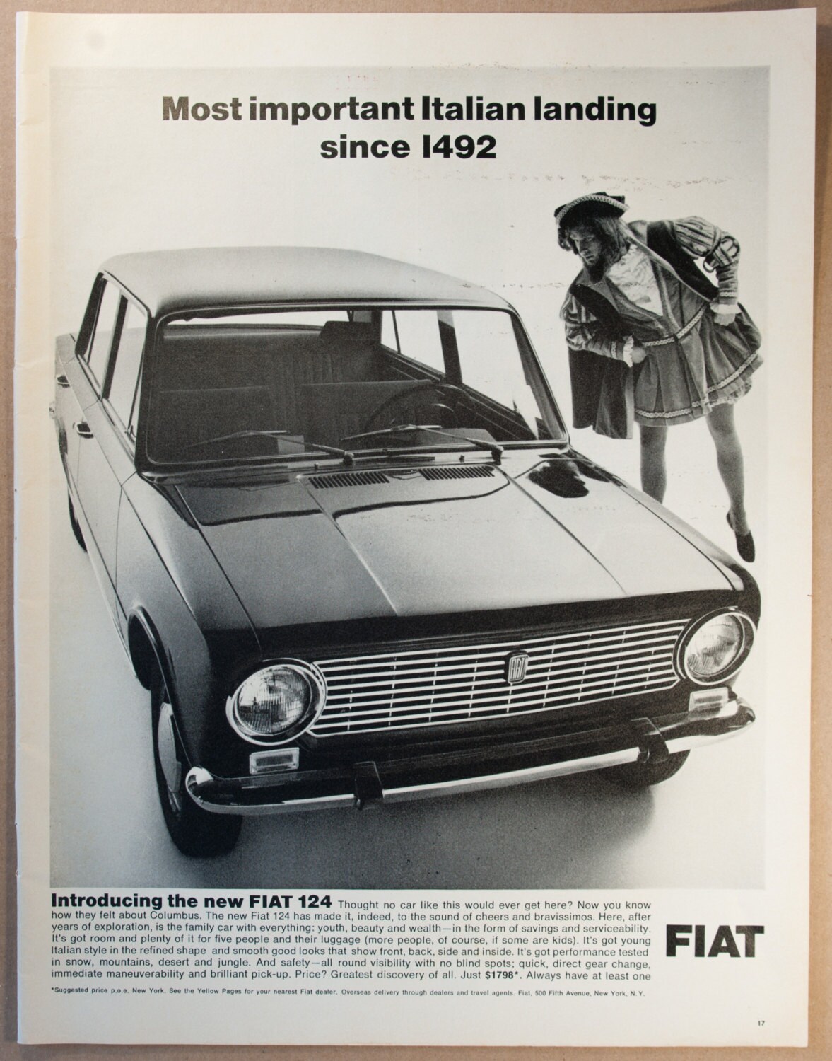 Fiat 124 Ad From 1967 (AD67-06) - Etsy
