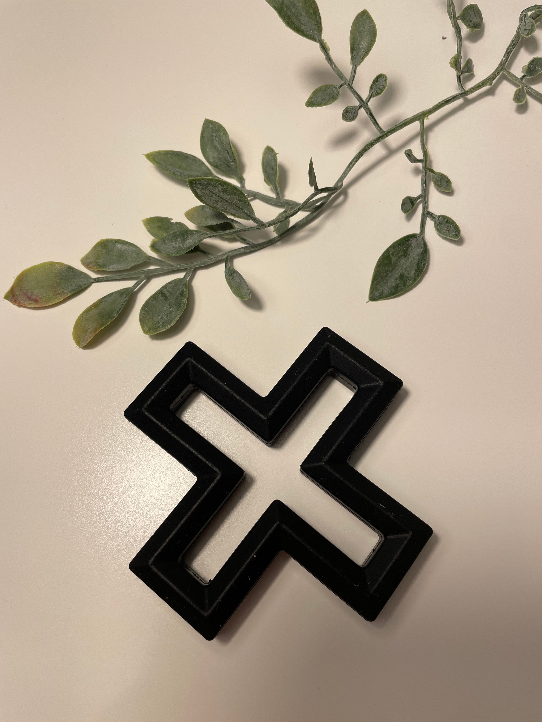 Geometric Cross Silicone Teether With Texture. Baby Teething - Etsy