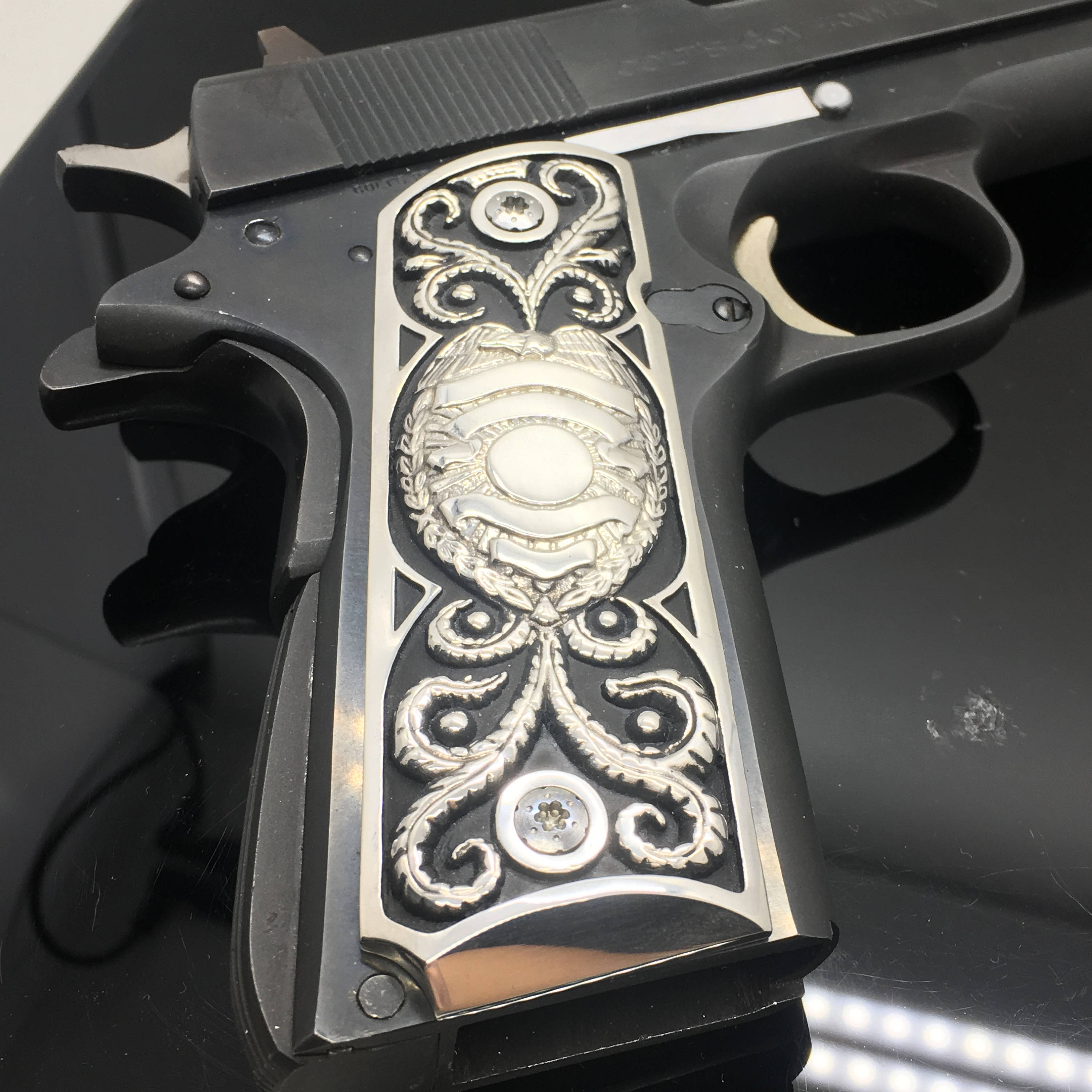 1911 Sterling Silver Gun Grips Colt 1911 0.925 Sterling | Etsy