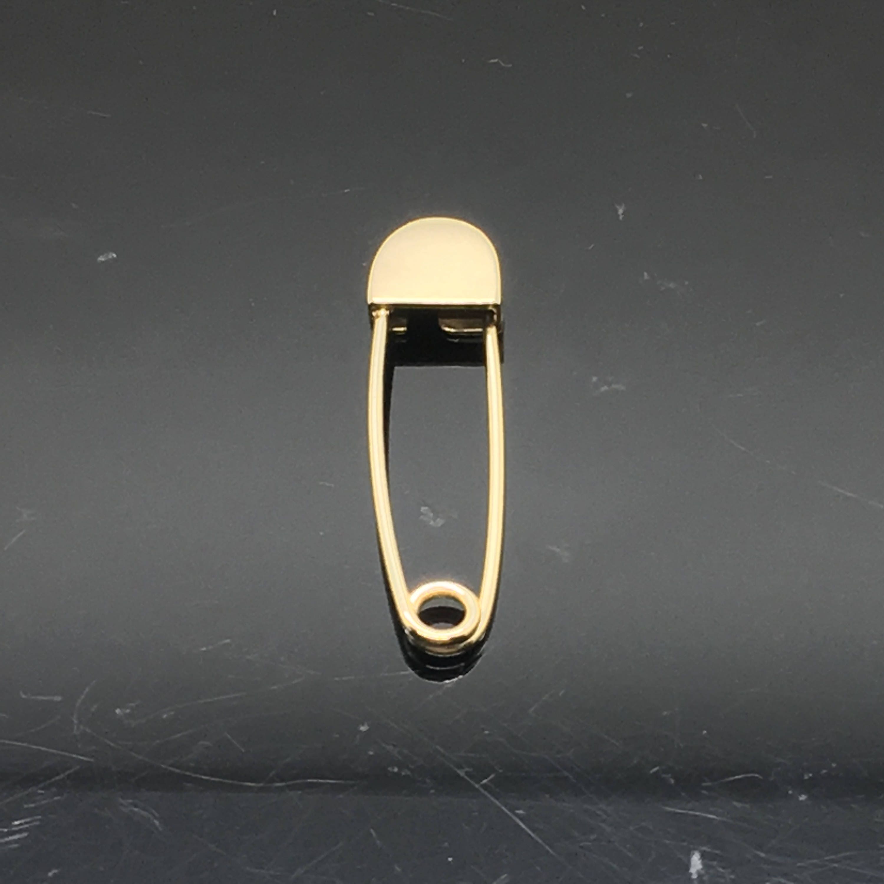 14K White Gold Safety Pin Handmade Personalized Baby Pin | Etsy