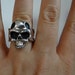 Women's .925 Sterling Silver Skull Ring Silver Skull Ring - Etsy