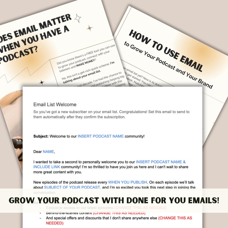 10 Easy Email Templates for Podcasters - Podcast Email Marketing, Email ...