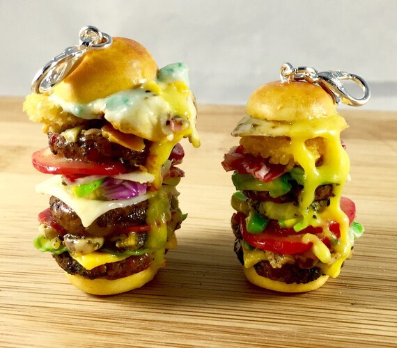 Build your own polymer clay burger charm | Etsy