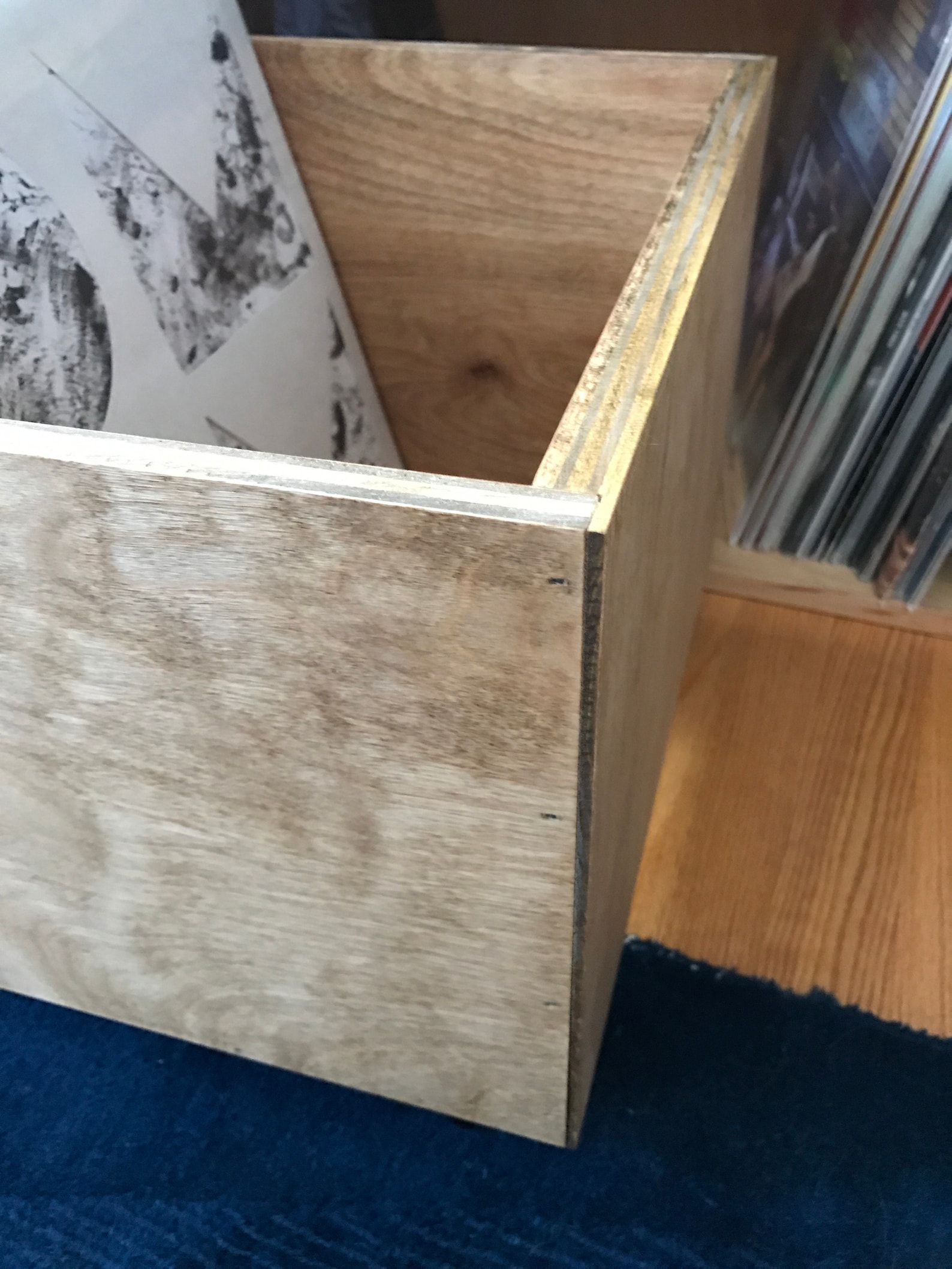 Vinyl LP Record Roll Around Cart // Record Crate // Vinyl LP Crate ...