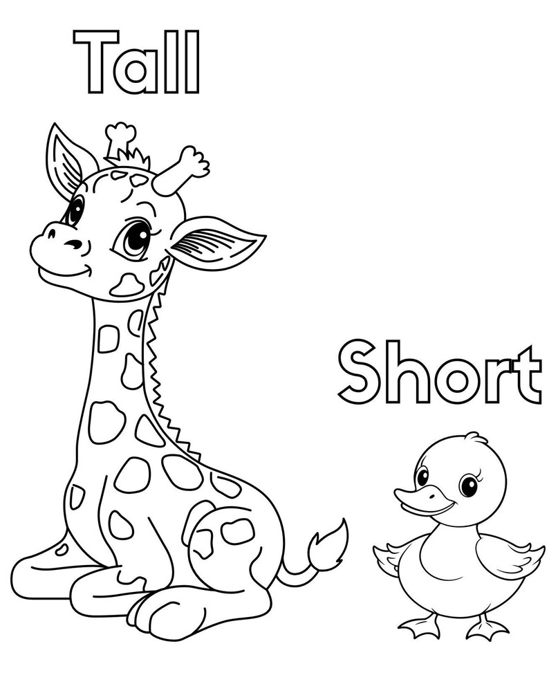 Opposites Educational Activity for Kids | Educational Coloring Pages ...