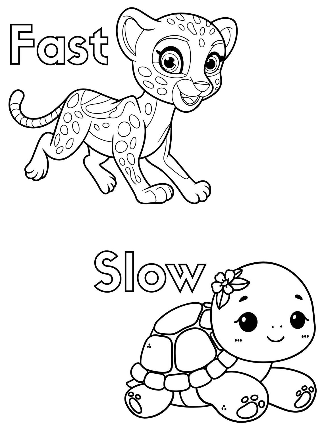 Opposites Educational Activity for Kids | Educational Coloring Pages ...